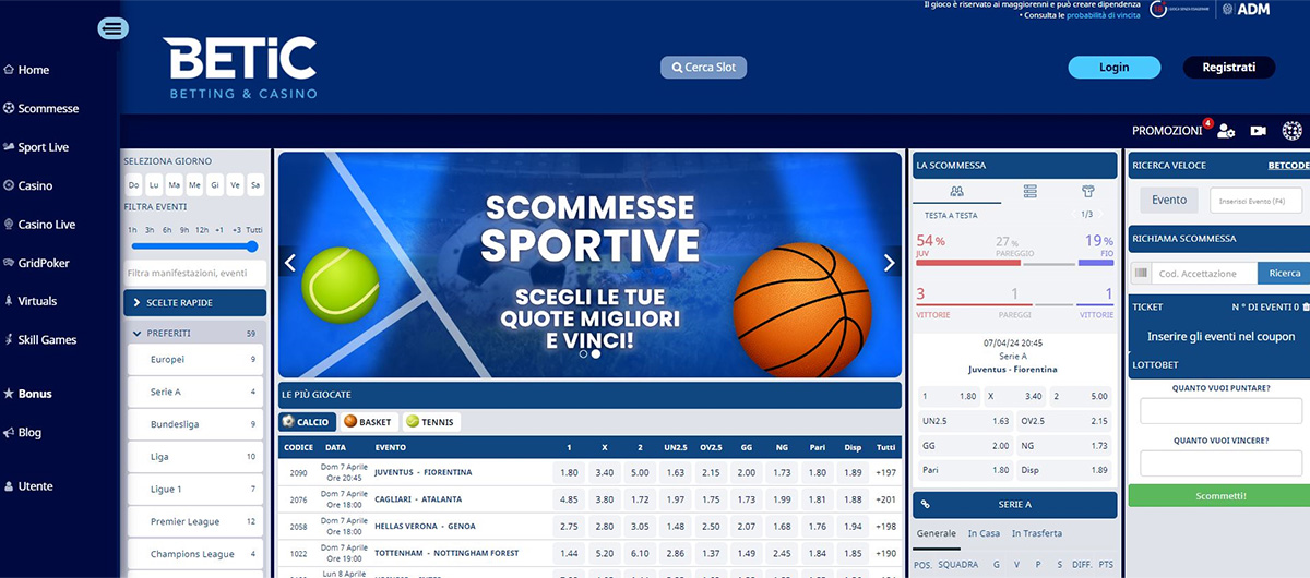 Betic - recensione 2024: guida completa al sito scommesse