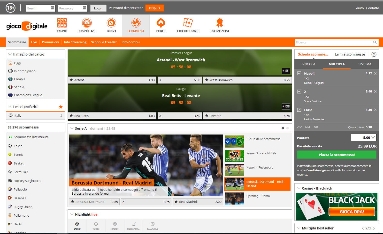 Gioco Digitale - La recensione completa del sito di scommesse